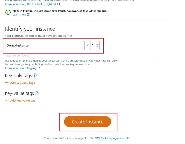 Create or Upgrade AWS Lightsail Server CPU, Storage Disk and Memory – TutorialsJoint